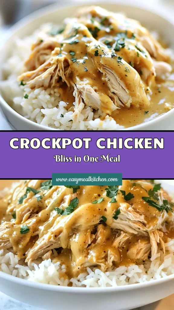 Crockpot Chicken and Gravy Tasty and Simple Recipe - easy meal kitchen